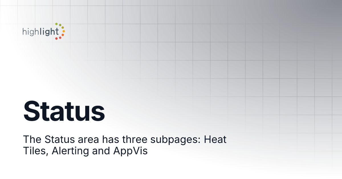 Status | Highlight Help & Support