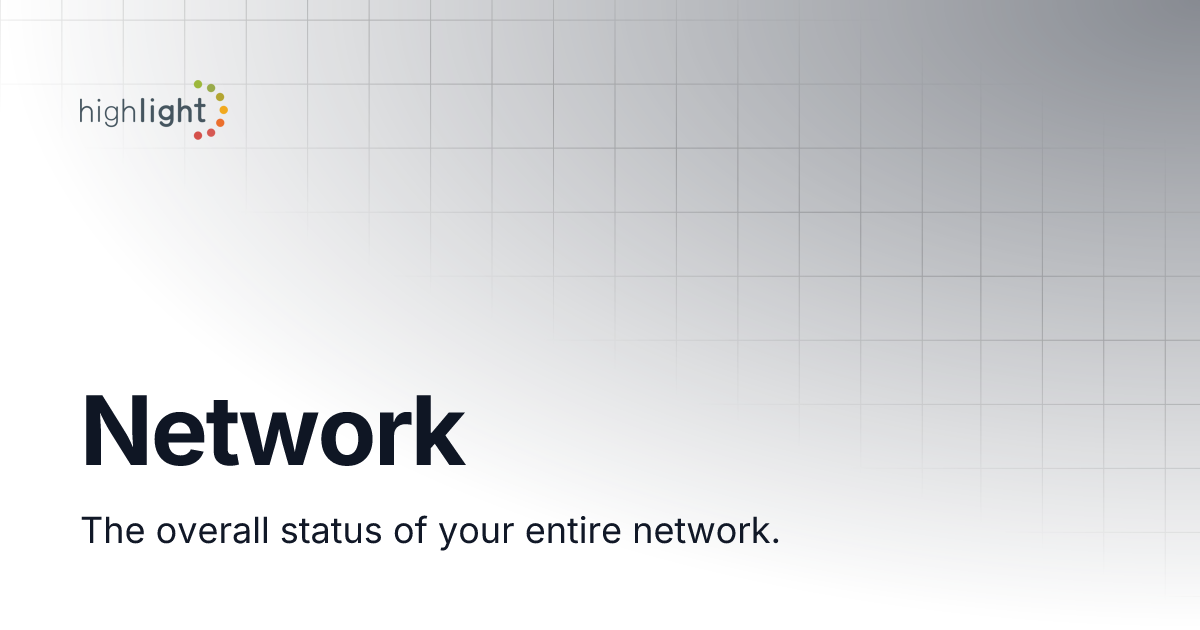 Network | Highlight Help & Support